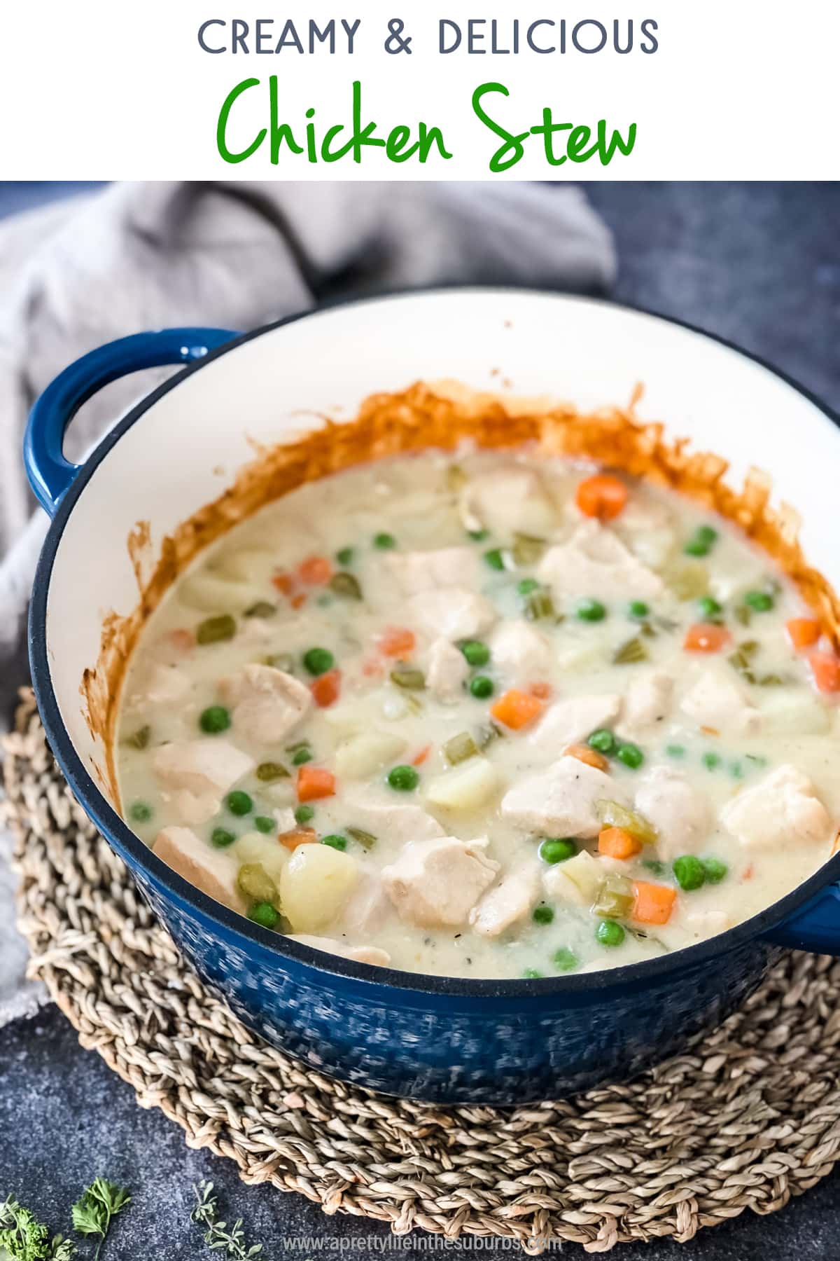 Creamy Chicken Stew - A Pretty Life In The Suburbs