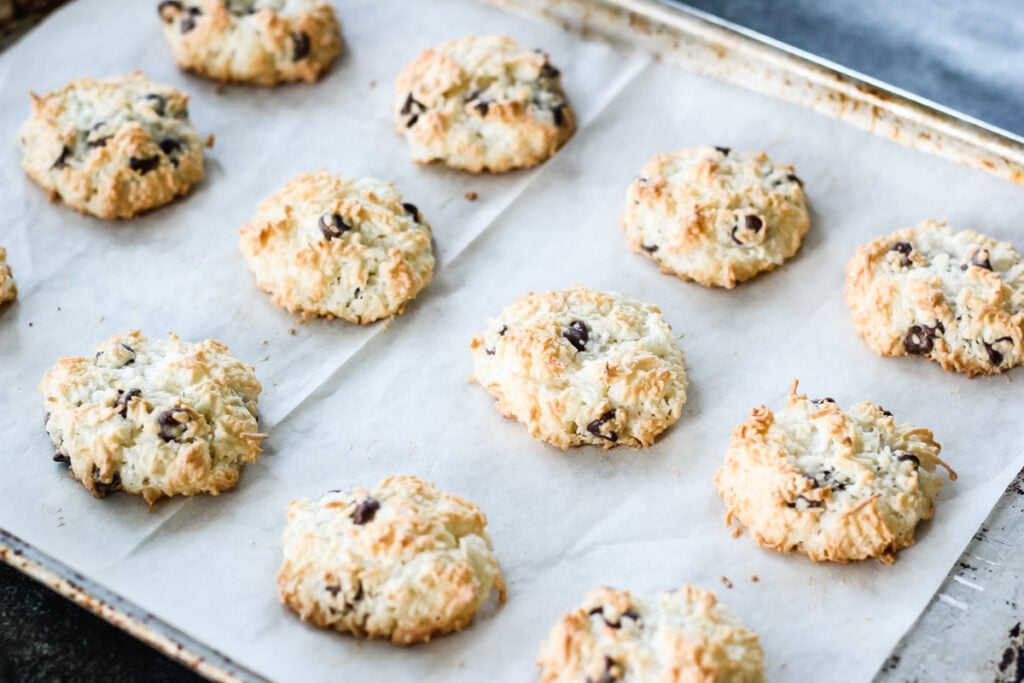 Chocolate Chip Coconut Macaroons - A Pretty Life In The Suburbs