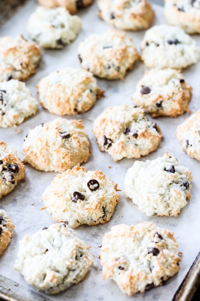 Chocolate Chip Coconut Macaroons - A Pretty Life In The Suburbs