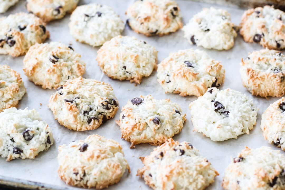 Chocolate Chip Coconut Macaroons - A Pretty Life In The Suburbs
