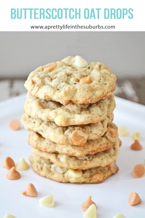 Butterscotch & White Chocolate Chip Oat Drops - A Pretty Life In The ...