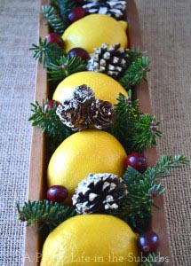 A Pretty Lemon Christmas Centrepiece - A Pretty Life In The Suburbs