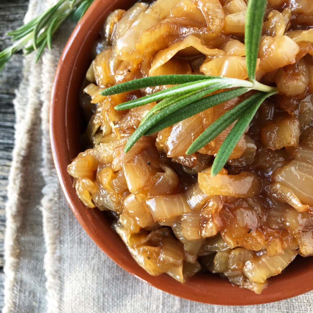 Roasted Garlic & Rosemary Onion Jam - A Pretty Life In The Suburbs