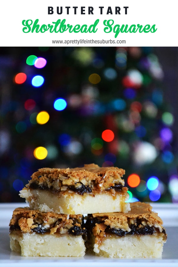 Butter Tart Squares with A Shortbread Cookie Crust - A Pretty Life In ...