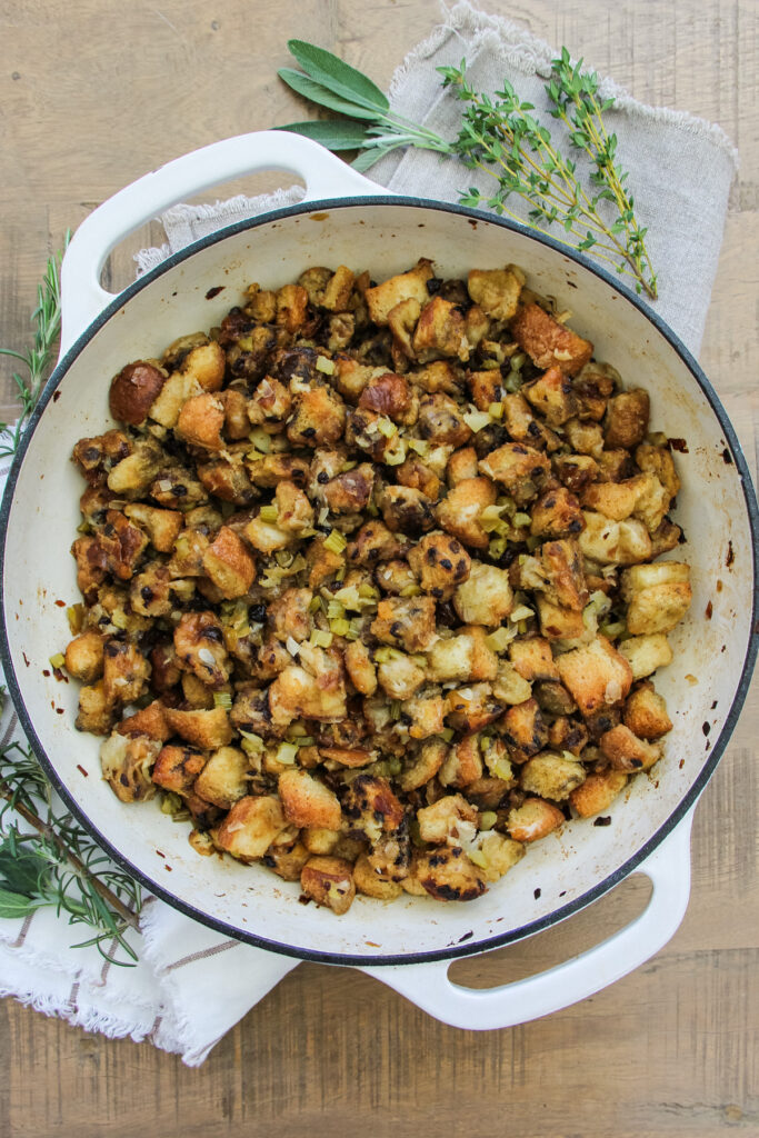 Classic Homemade Bread Stuffing - A Pretty Life In The Suburbs