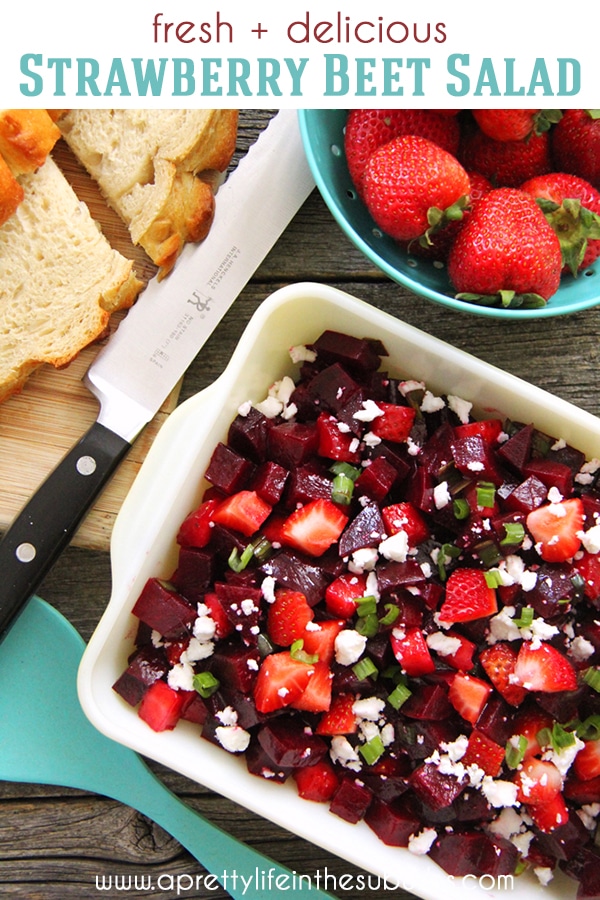 Strawberry Beet Salad with Honey Balsamic Dressing - A Pretty Life In ...