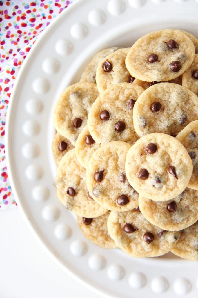 Mini Chocolate Chip Cookies - A Pretty Life In The Suburbs