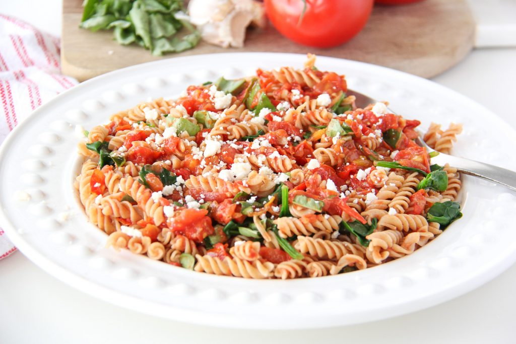 Roasted Tomato Pasta Dinner - A Pretty Life In The Suburbs