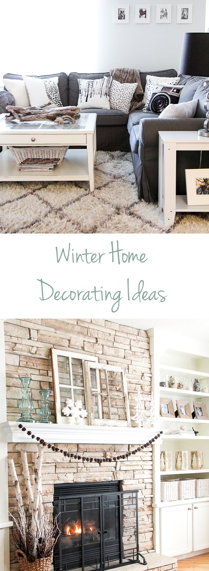 Winter Living Room Decorating - A Pretty Life In The Suburbs