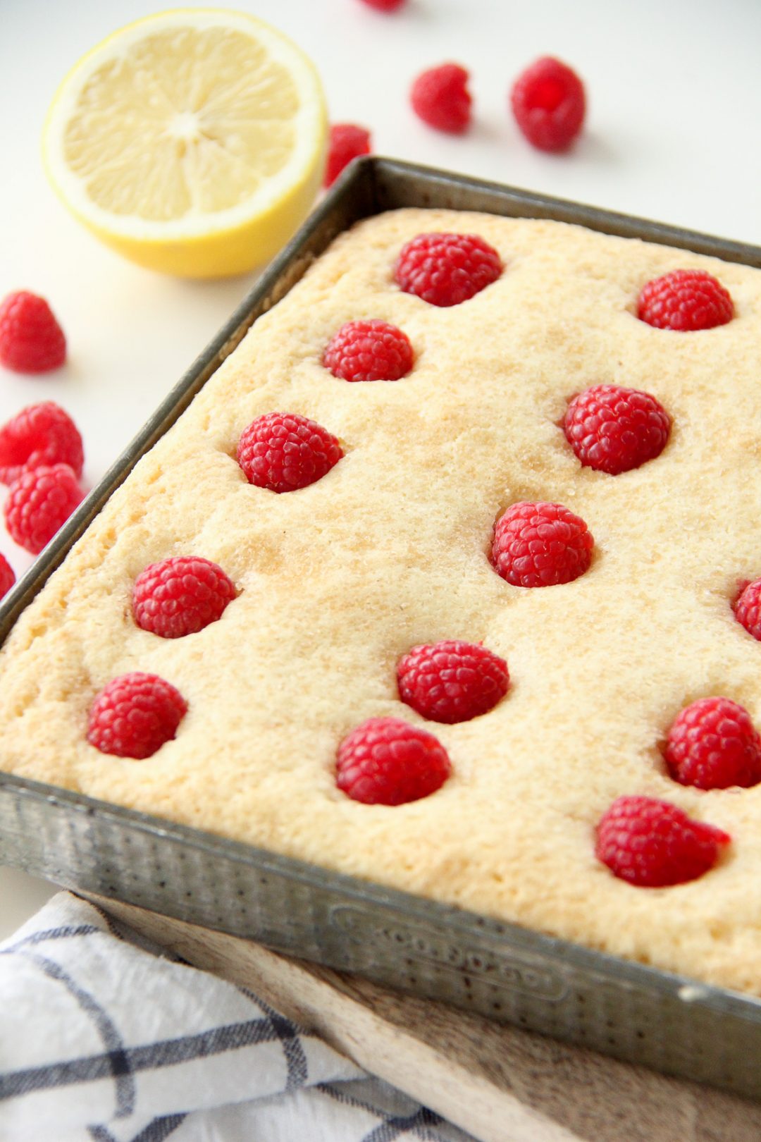 Lemon Raspberry Snack Cake - A Pretty Life In The Suburbs