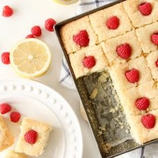 Lemon Raspberry Snack Cake - A Pretty Life In The Suburbs