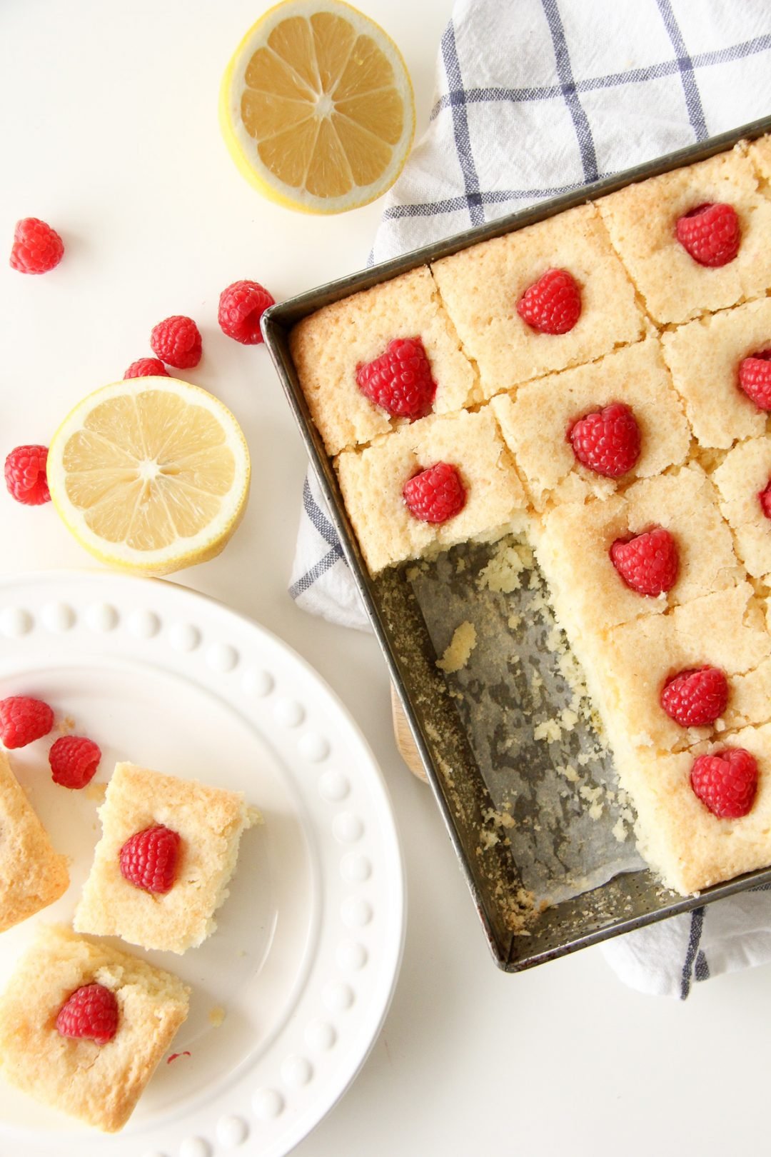 Lemon Raspberry Snack Cake - A Pretty Life In The Suburbs
