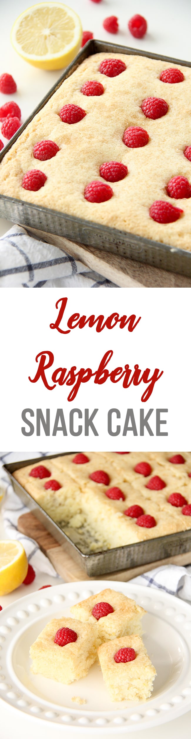 Lemon Raspberry Snack Cake - A Pretty Life In The Suburbs