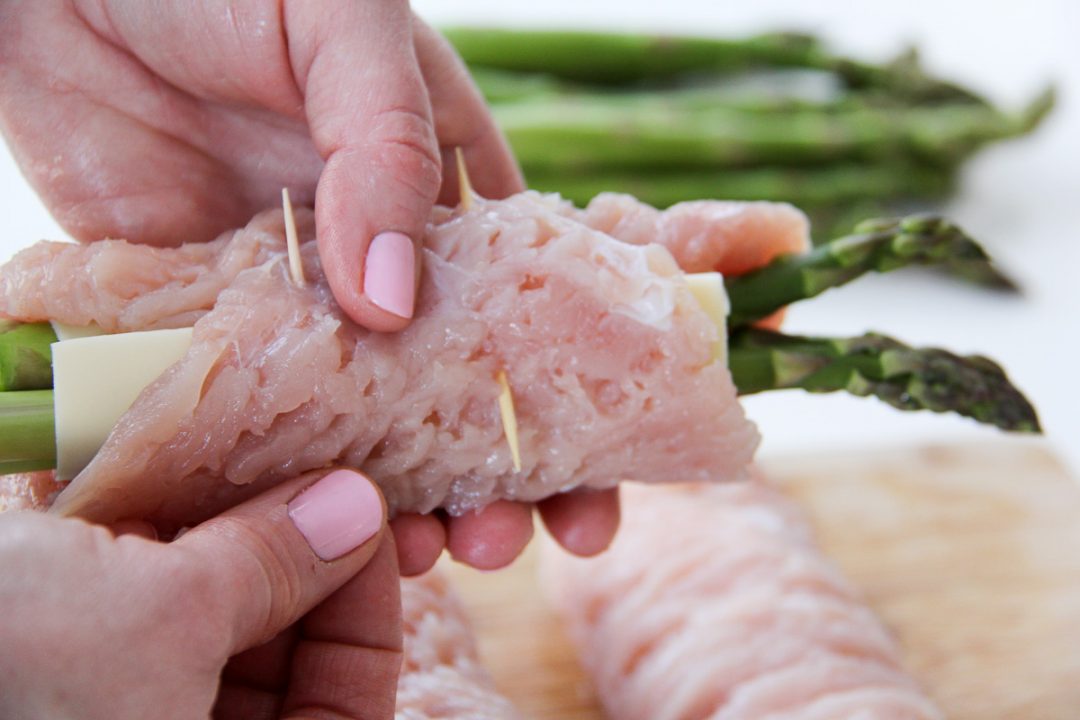 Asparagus and Swiss Cheese Stuffed Turkey Cutlet Recipe - A Pretty Life ...