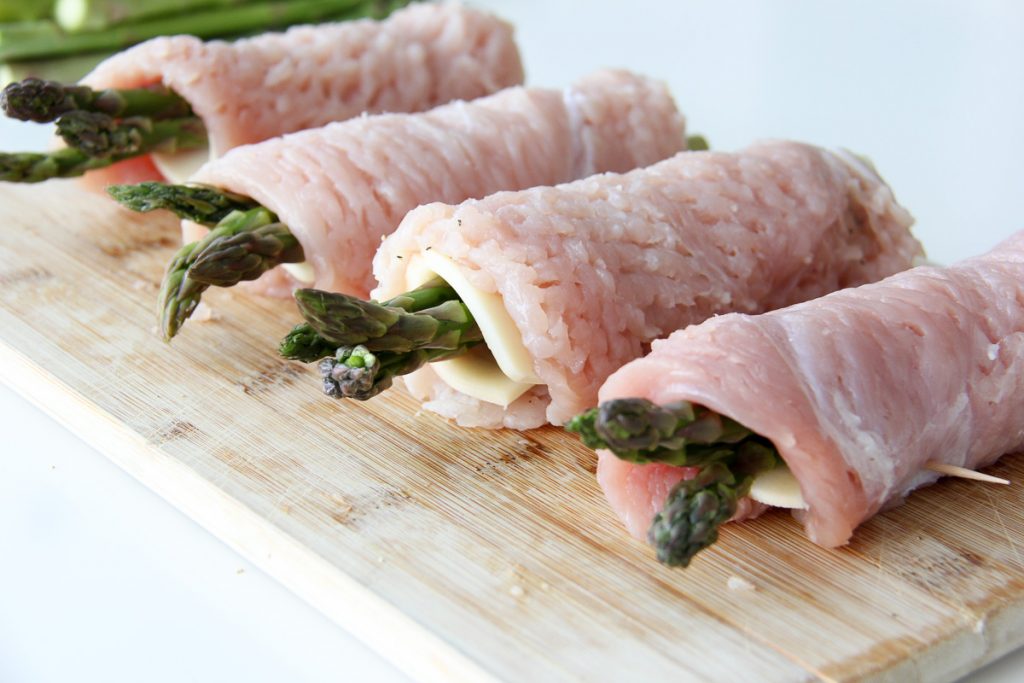 Asparagus and Swiss Cheese Stuffed Turkey Cutlet Recipe - A Pretty Life ...