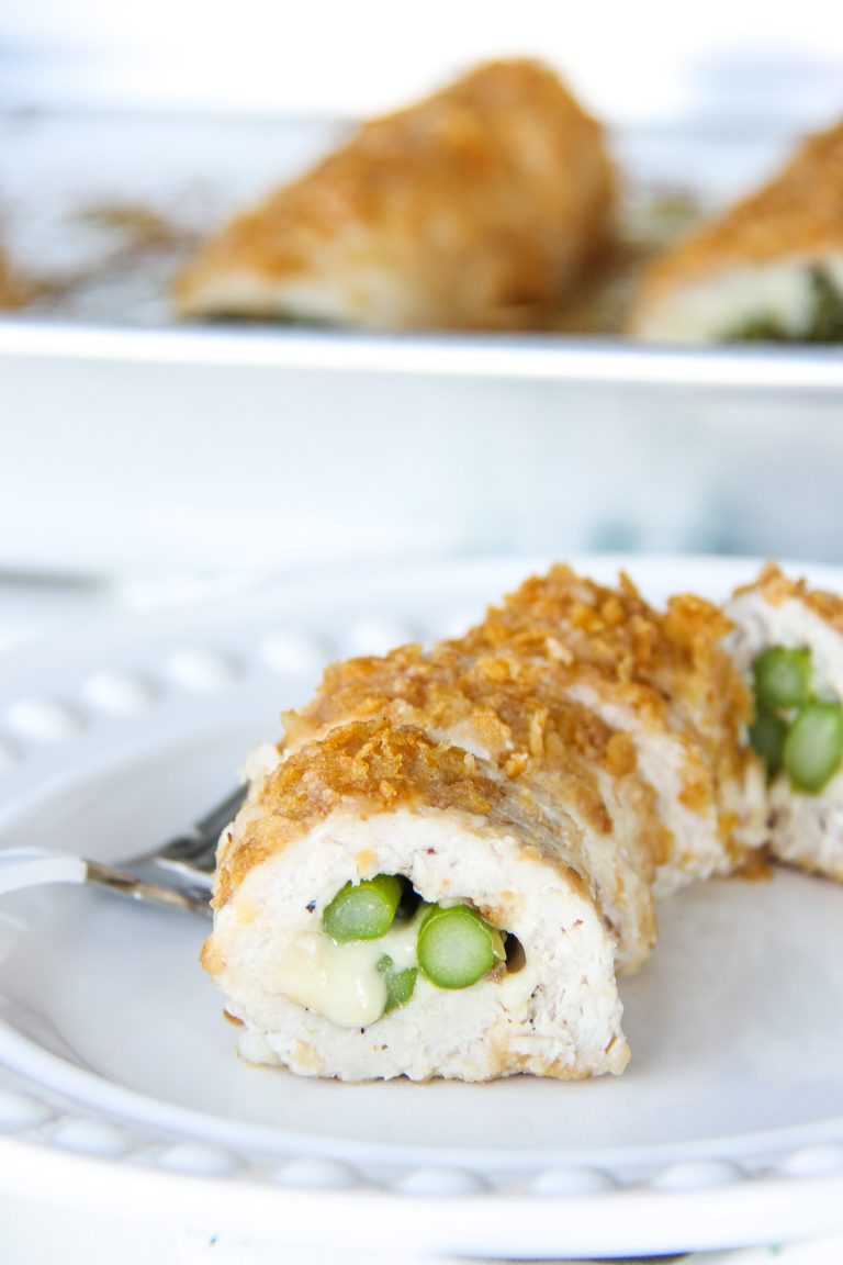 Asparagus and Swiss Cheese Stuffed Turkey Cutlet Recipe - A Pretty Life ...