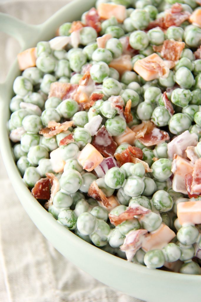 The Best Creamy Pea Salad Recipe - A Pretty Life In The Suburbs