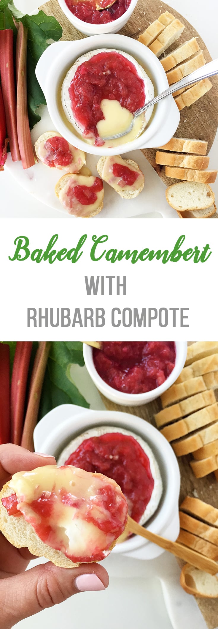 Baked Canadian Camembert with Rhubarb Compote - A Pretty Life In The ...