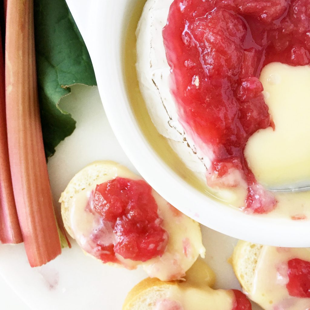 Baked Canadian Camembert with Rhubarb Compote - A Pretty Life In The ...