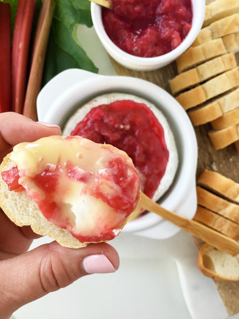 Baked Canadian Camembert with Rhubarb Compote - A Pretty Life In The ...