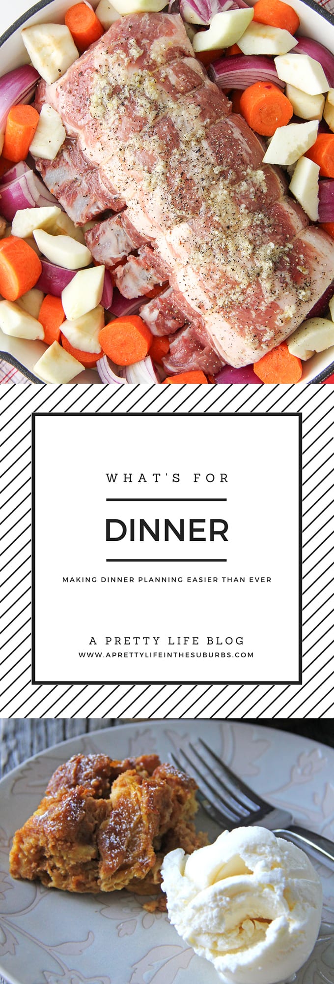 What's For Dinner? Oven Roasted Pork and Vegetables Menu - A Pretty ...