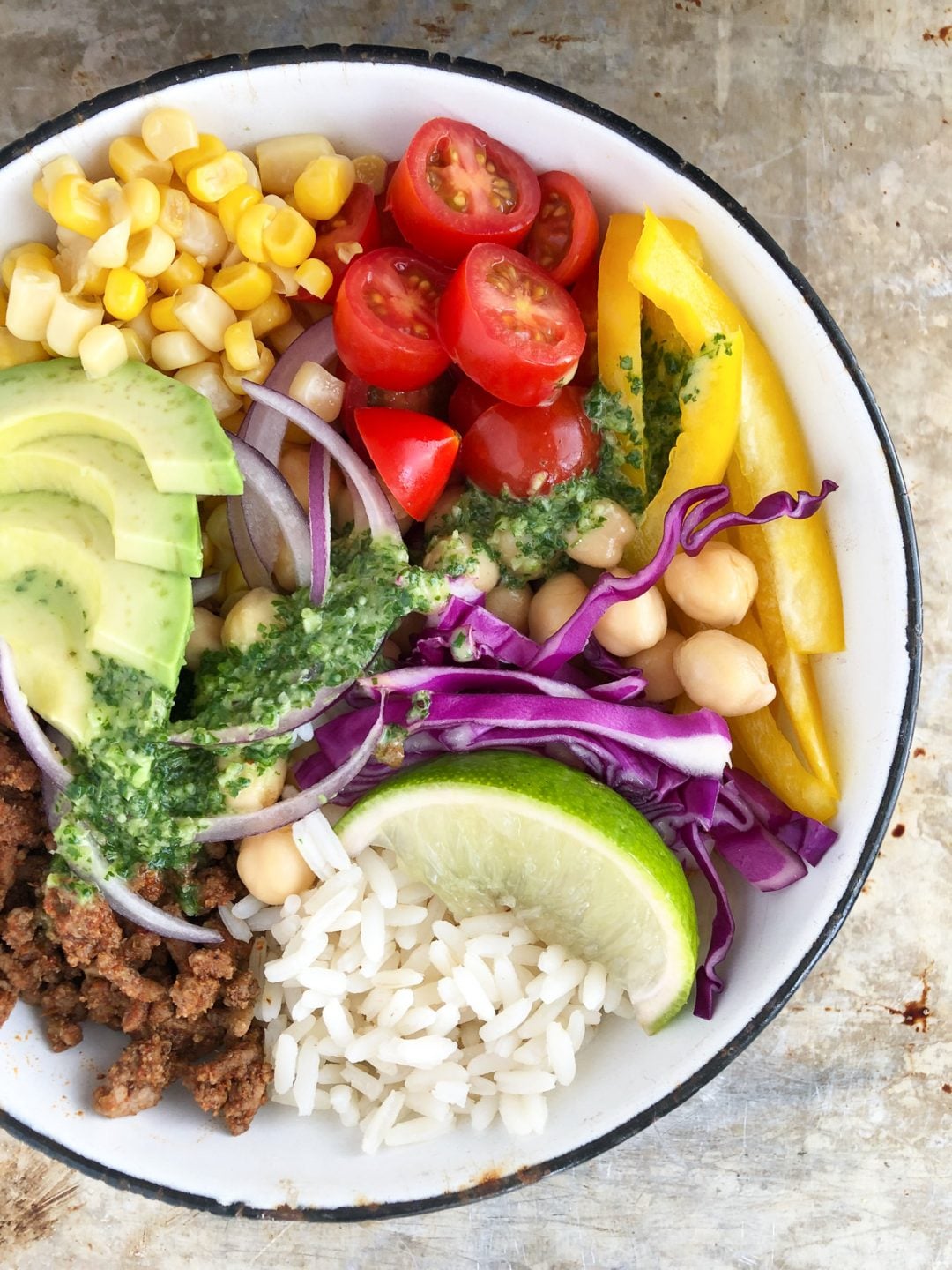 Mexican Bowl Recipe (with Cilantro Lime Dressing) - A Pretty Life In ...