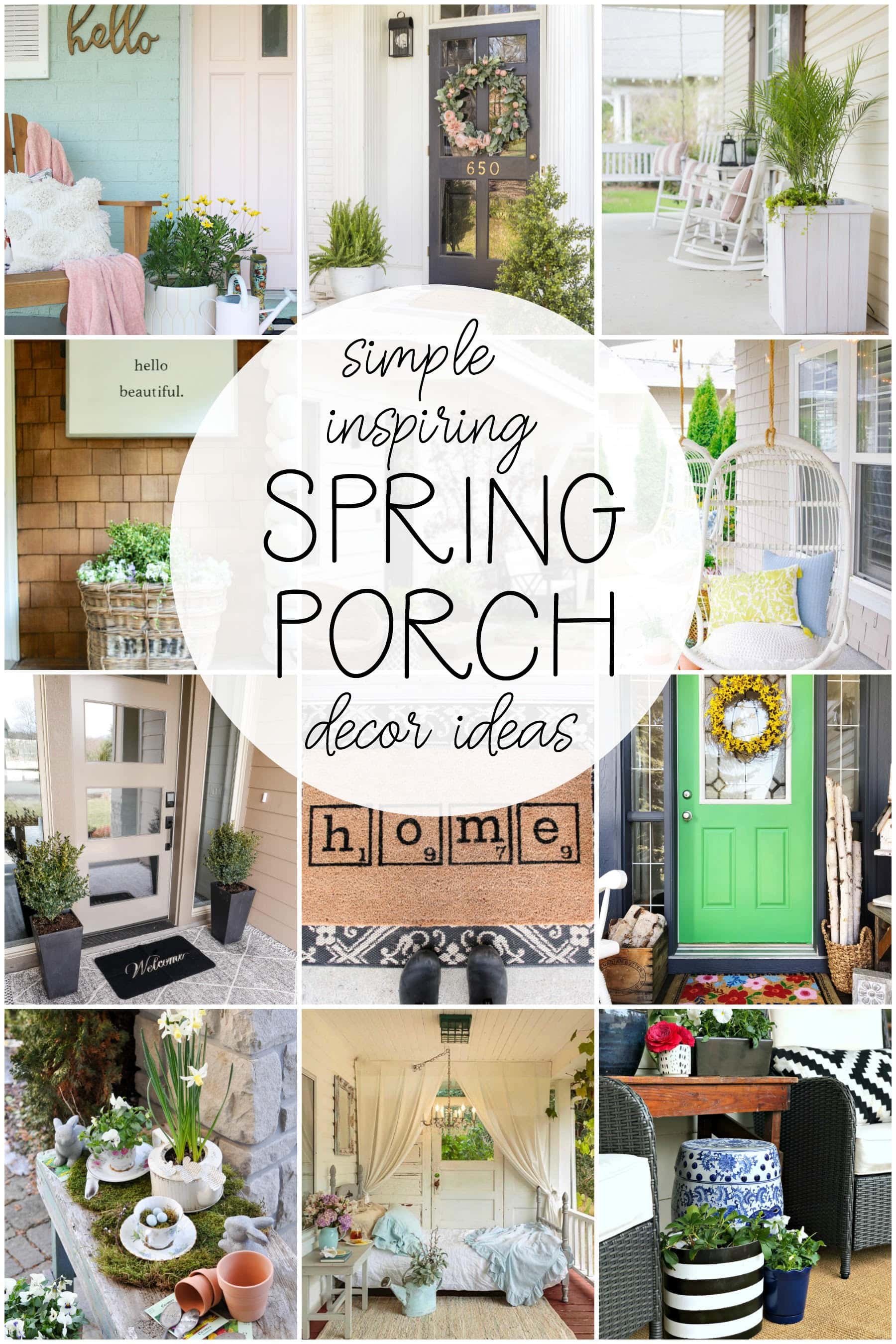 A Bright and Cheery Simple Spring Porch - A Pretty Life In The Suburbs