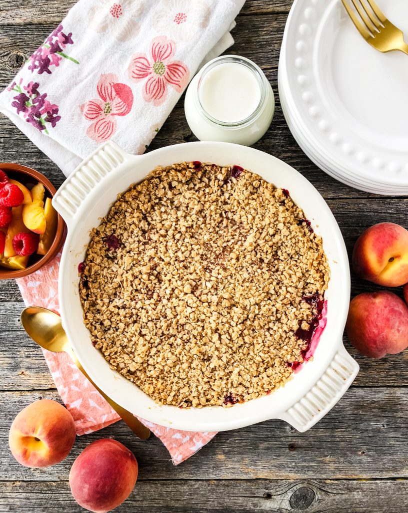 Peach Raspberry Crisp - A Pretty Life In The Suburbs