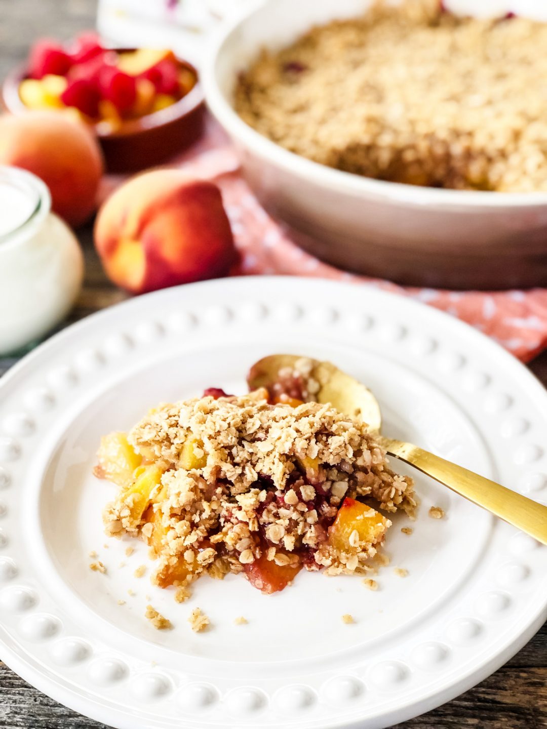 Peach Raspberry Crisp - A Pretty Life In The Suburbs