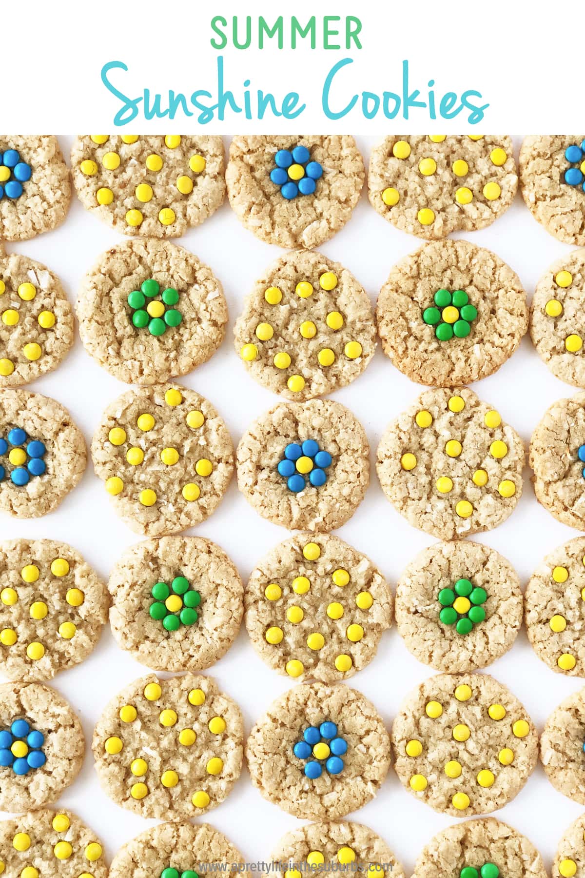 Summer Sunshine Oatmeal Cookies - A Pretty Life In The Suburbs