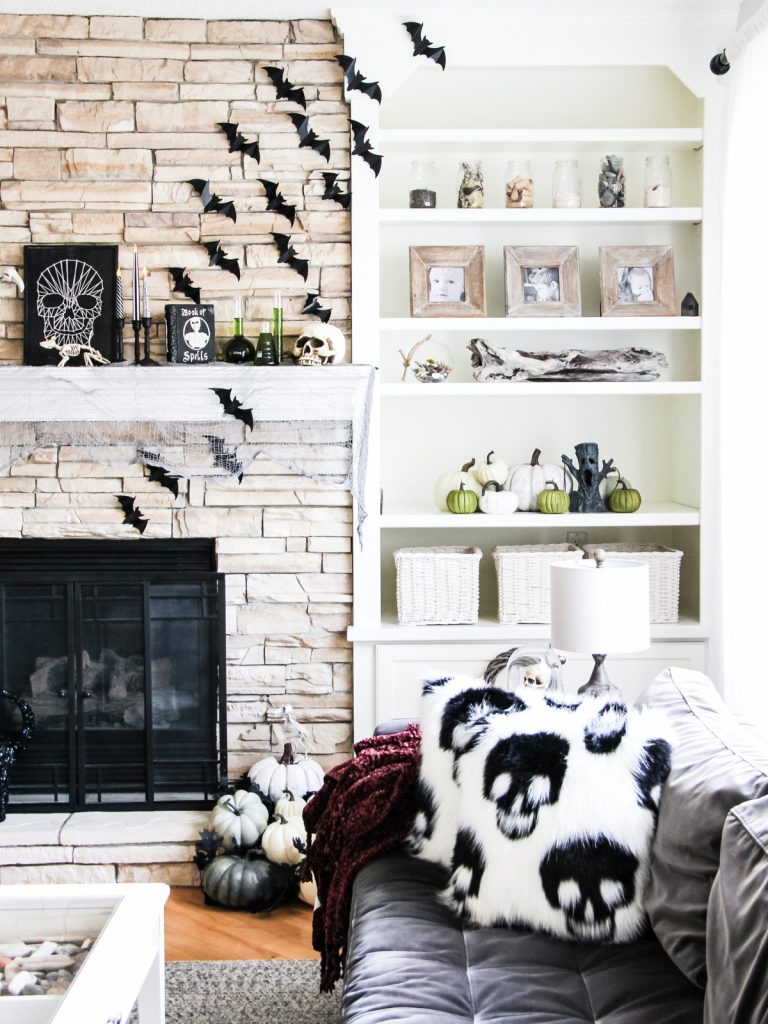 My Spooky Halloween Mantel - A Pretty Life In The Suburbs