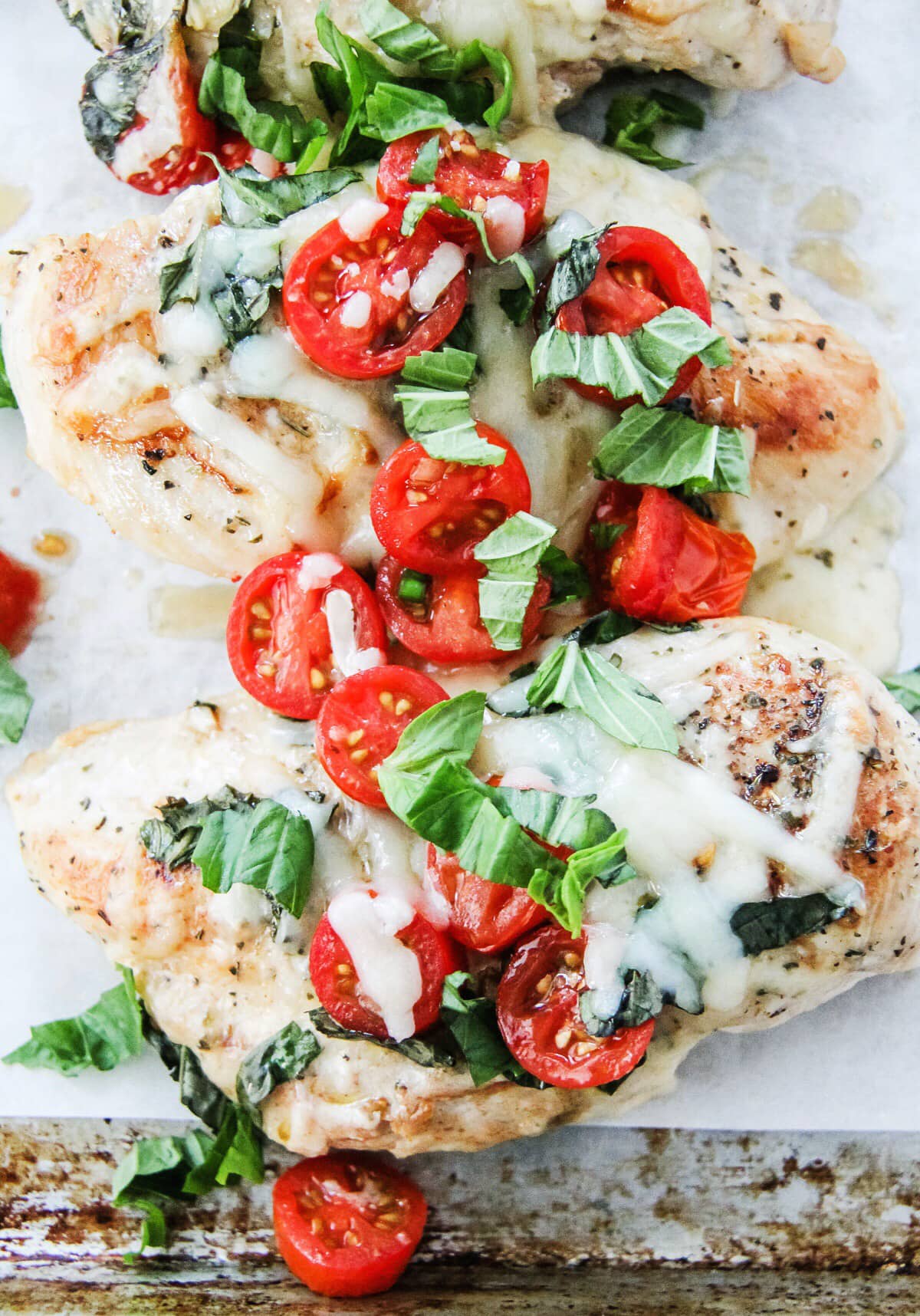 Sheet Pan Bruschetta Chicken - A Pretty Life In The Suburbs