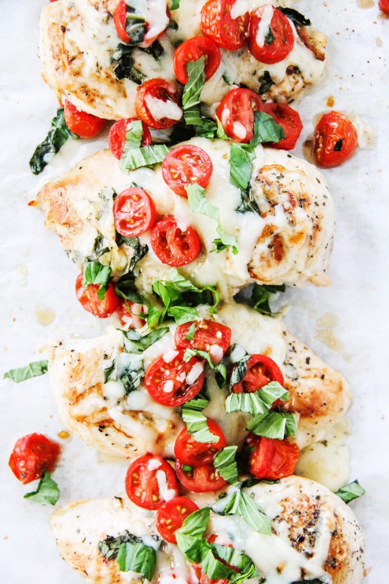 Sheet Pan Bruschetta Chicken - A Pretty Life In The Suburbs