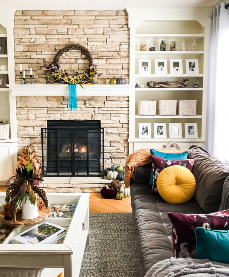 Pretty Fall Living Room Tour - A Pretty Life In The Suburbs