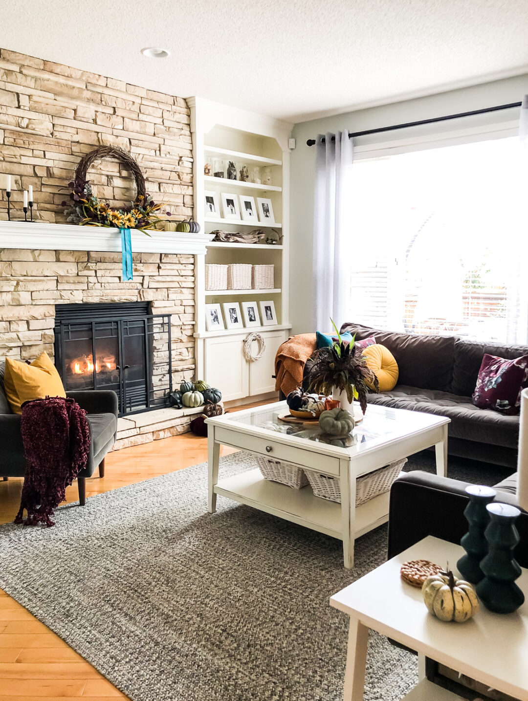 Pretty Fall Living Room Tour - A Pretty Life In The Suburbs