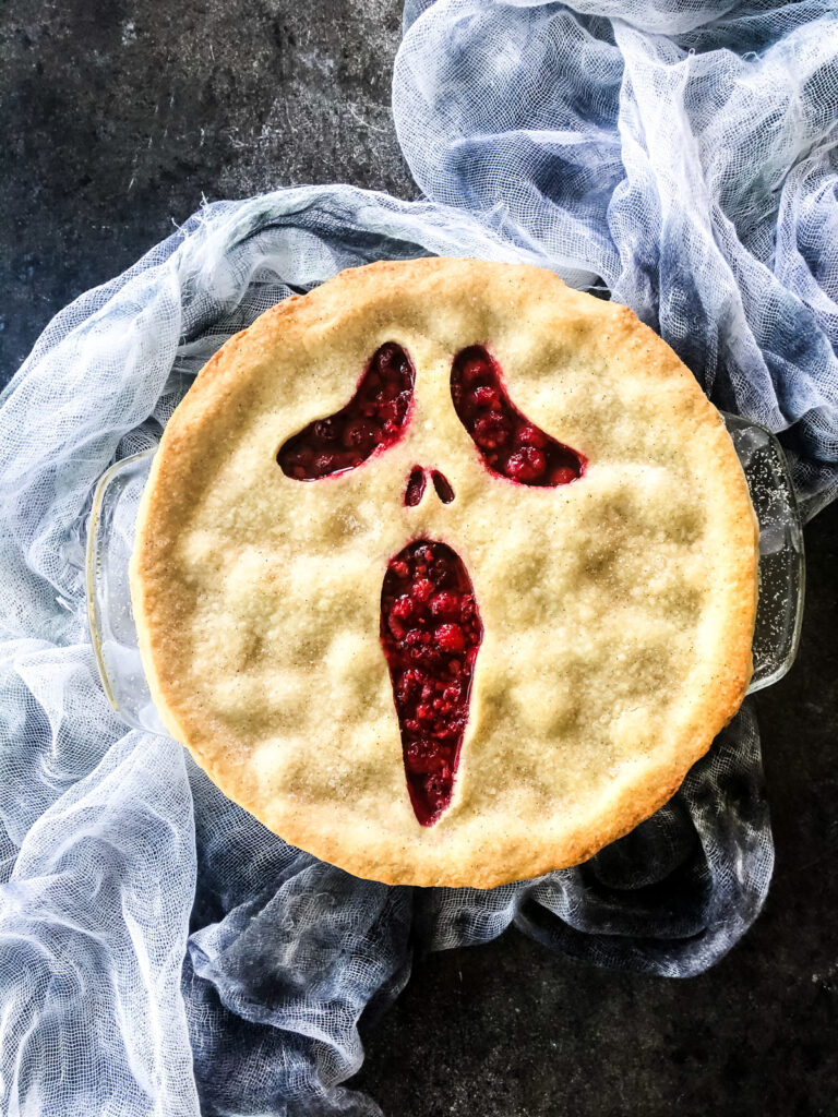 Spooky Halloween Scream Raspberry Pie - A Pretty Life In The Suburbs