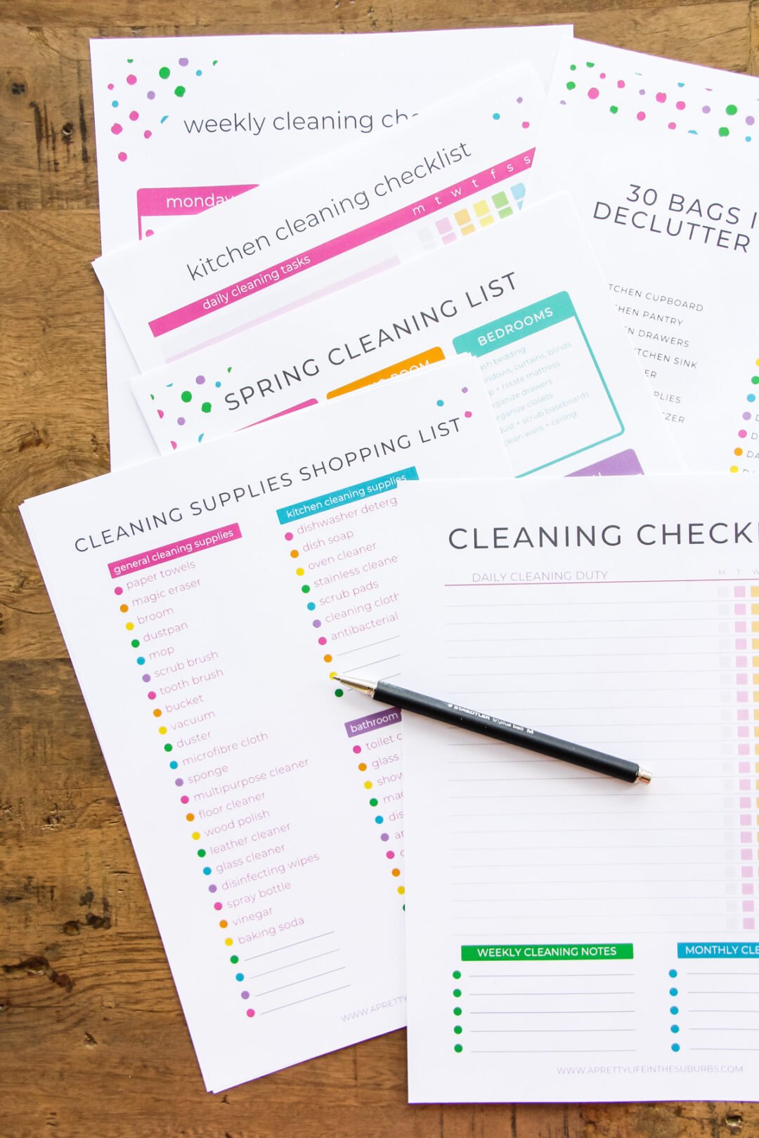 Free Printable Cleaning Planner - A Pretty Life In The Suburbs
