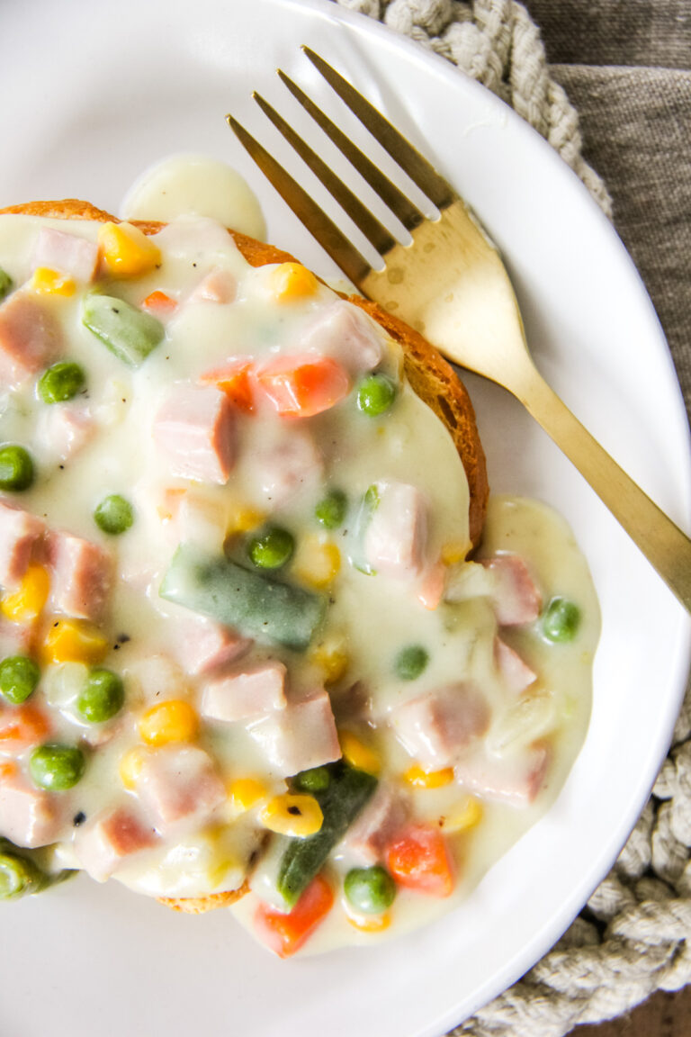 Creamed Ham on Toast - A Pretty Life In The Suburbs