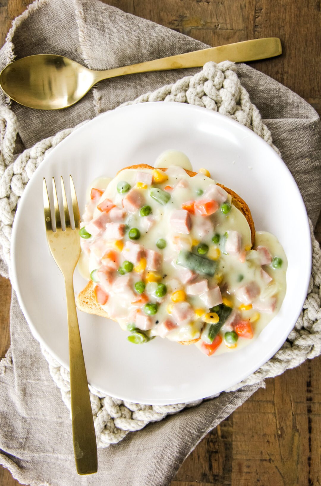 Creamed Ham on Toast - A Pretty Life In The Suburbs