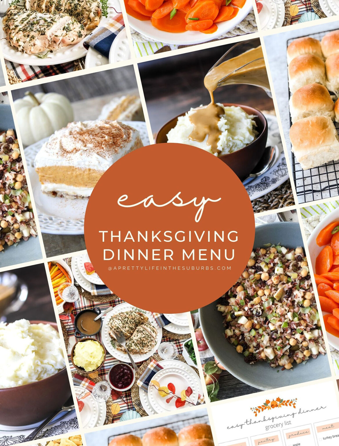 Easy Thanksgiving Dinner Menu, Grocery List + Tips! - A Pretty Life In ...