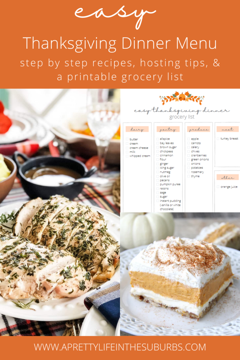Easy Thanksgiving Dinner Menu, Grocery List + Tips! - A Pretty Life In ...