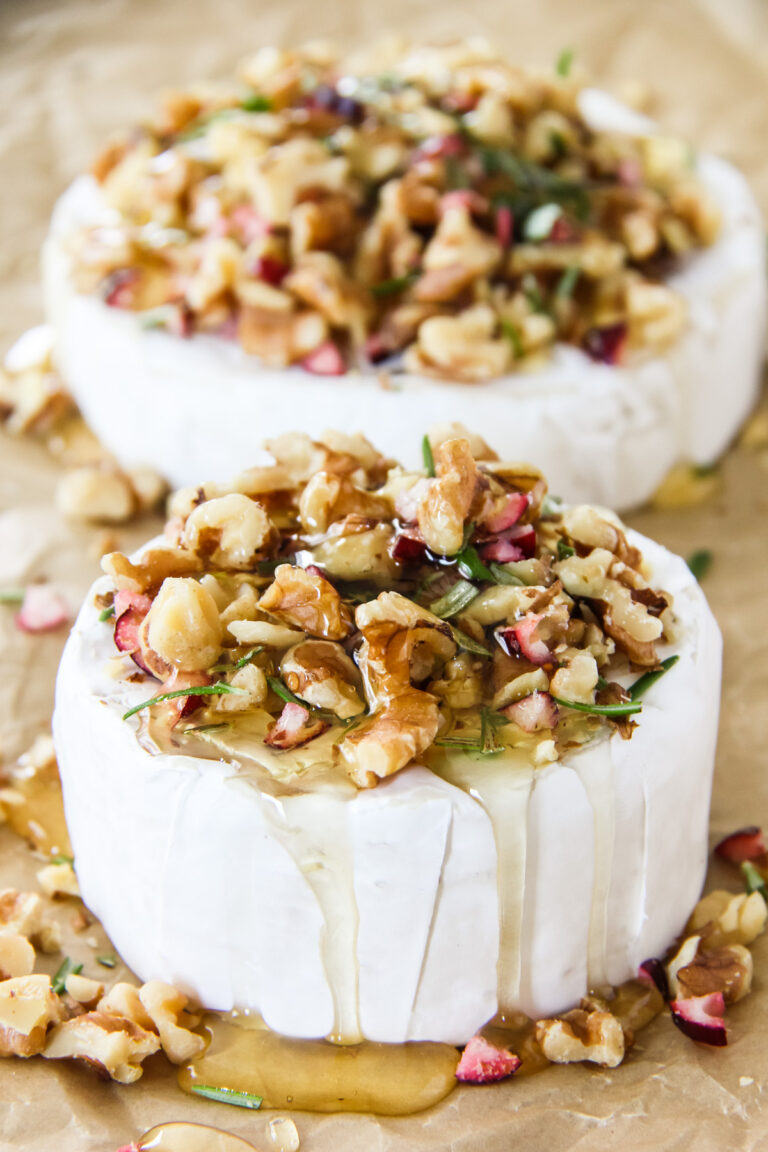 Baked Brie with Honey, Walnuts and Rosemary - A Pretty Life In The Suburbs