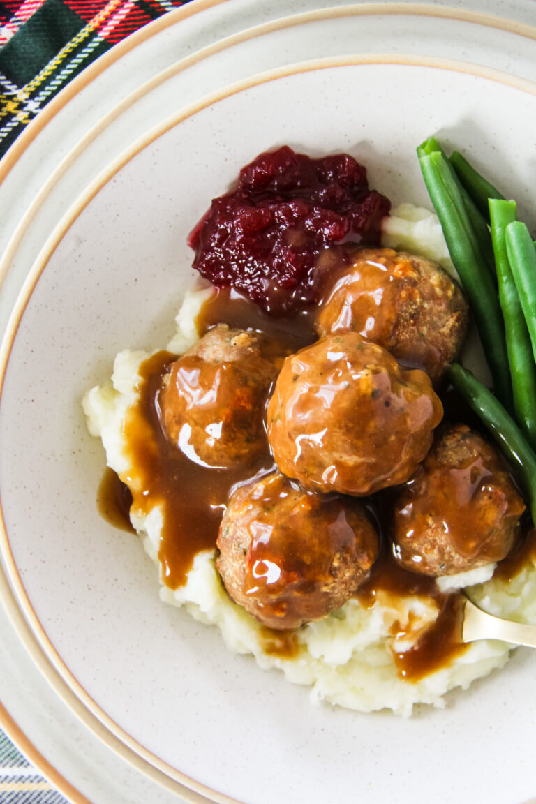 Easy Turkey and Stuffing Meatballs - A Pretty Life In The Suburbs
