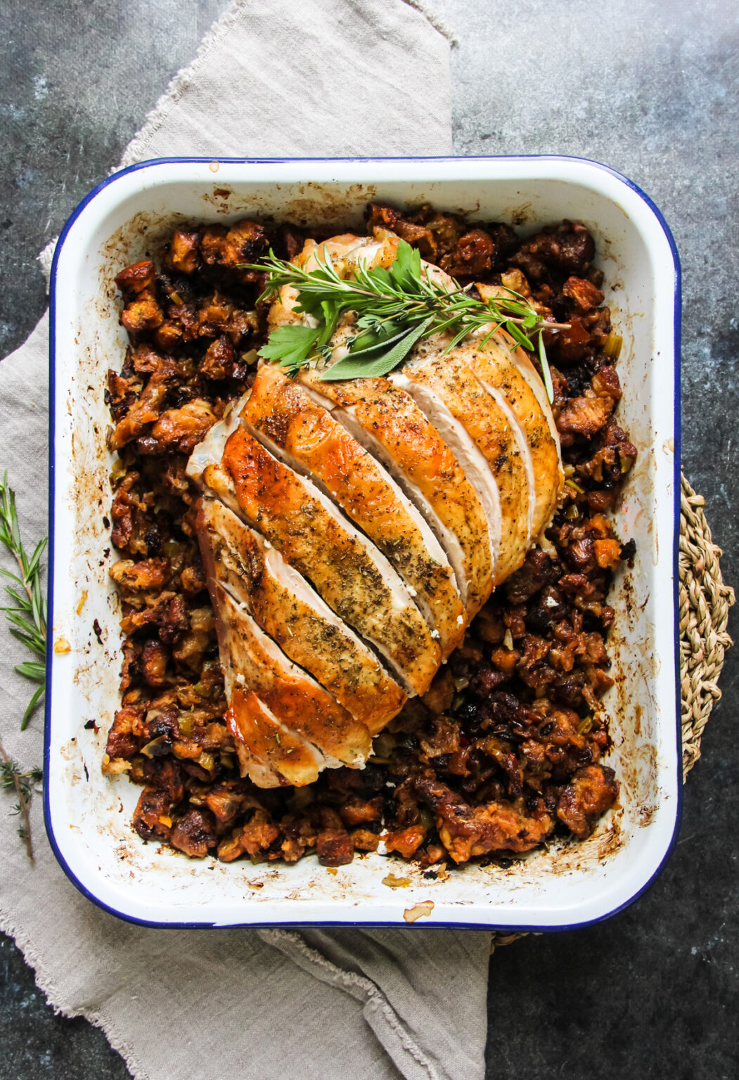 One Dish Turkey and Stuffing - A Pretty Life In The Suburbs