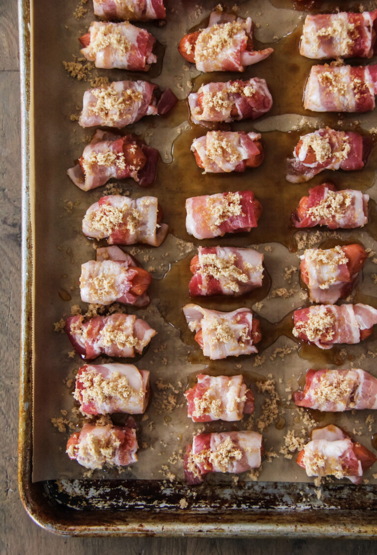 Maple Bacon Wrapped Smokies - A Pretty Life In The Suburbs