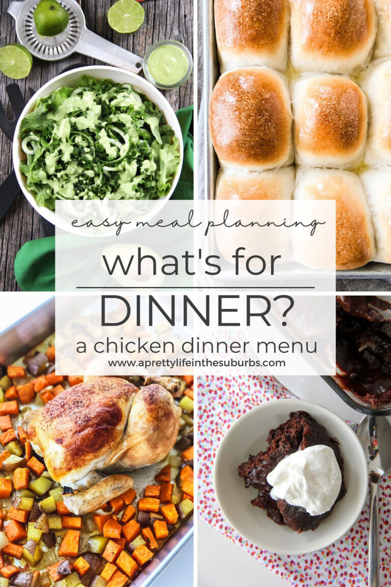 What's For Dinner? Chicken Dinner Menu - A Pretty Life In The Suburbs