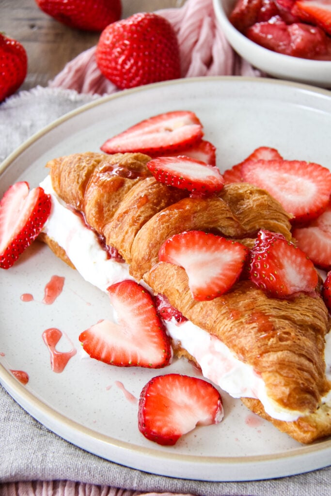 Strawberry Croissant French Toast - A Pretty Life In The Suburbs