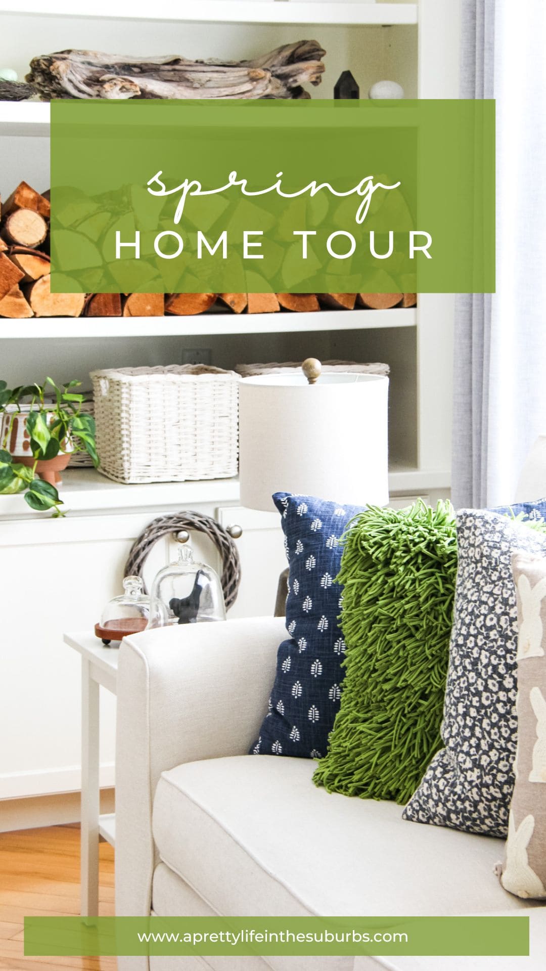 Blue and Green Spring Home Tour - A Pretty Life In The Suburbs