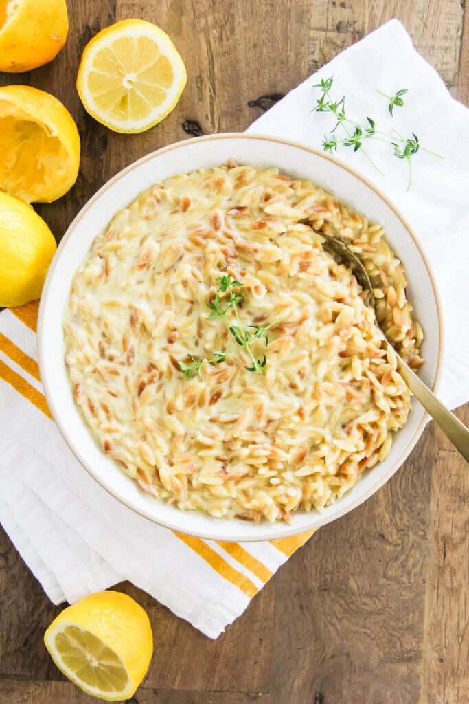 Creamy Lemon Orzo - A Pretty Life In The Suburbs