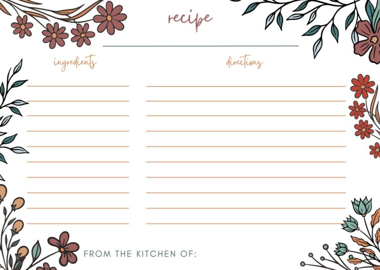 FREE Printable Fall Recipe Cards - A Pretty Life In The Suburbs